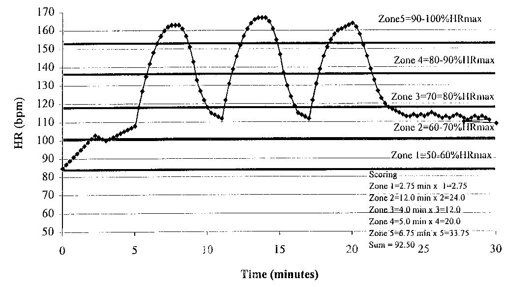 Schematic representation of the summated hr zone method that