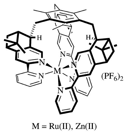 Structure of hemicage complexes. m = ru(ii), ru(hemicage); m