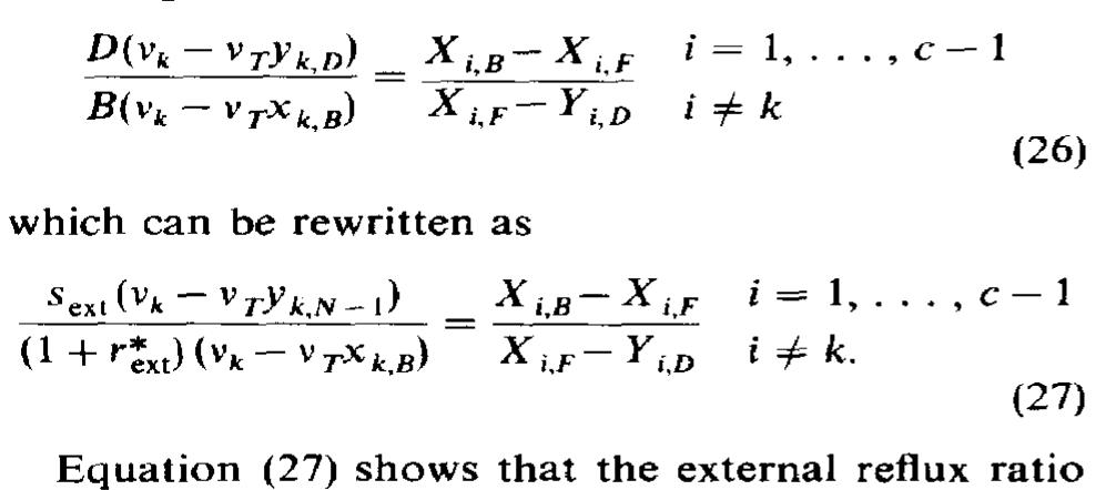 Figure 5 - Design and Minimum-Reflux Calculations for