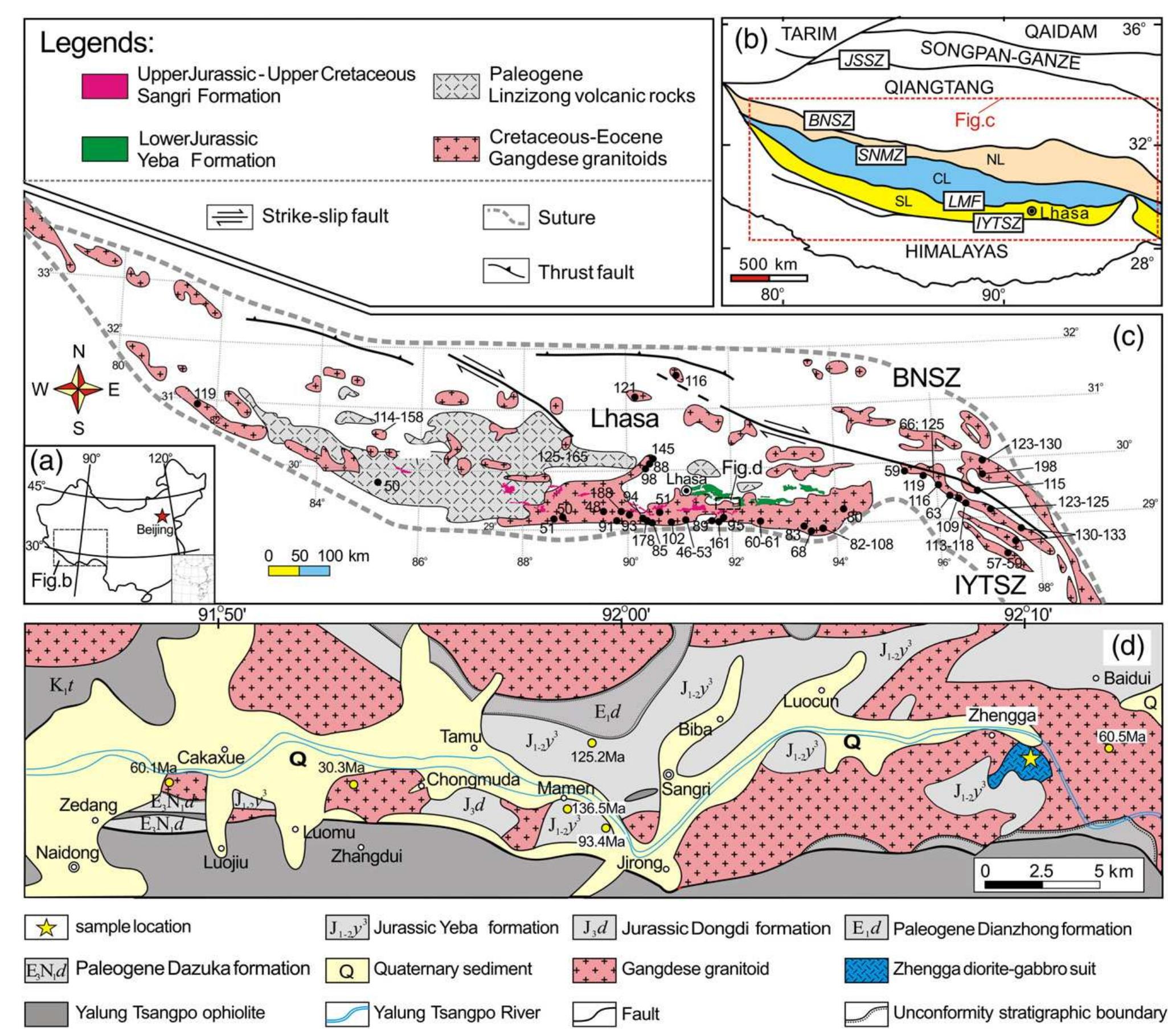 Sketch maps of the tibetan plateau, the lhasa block and the