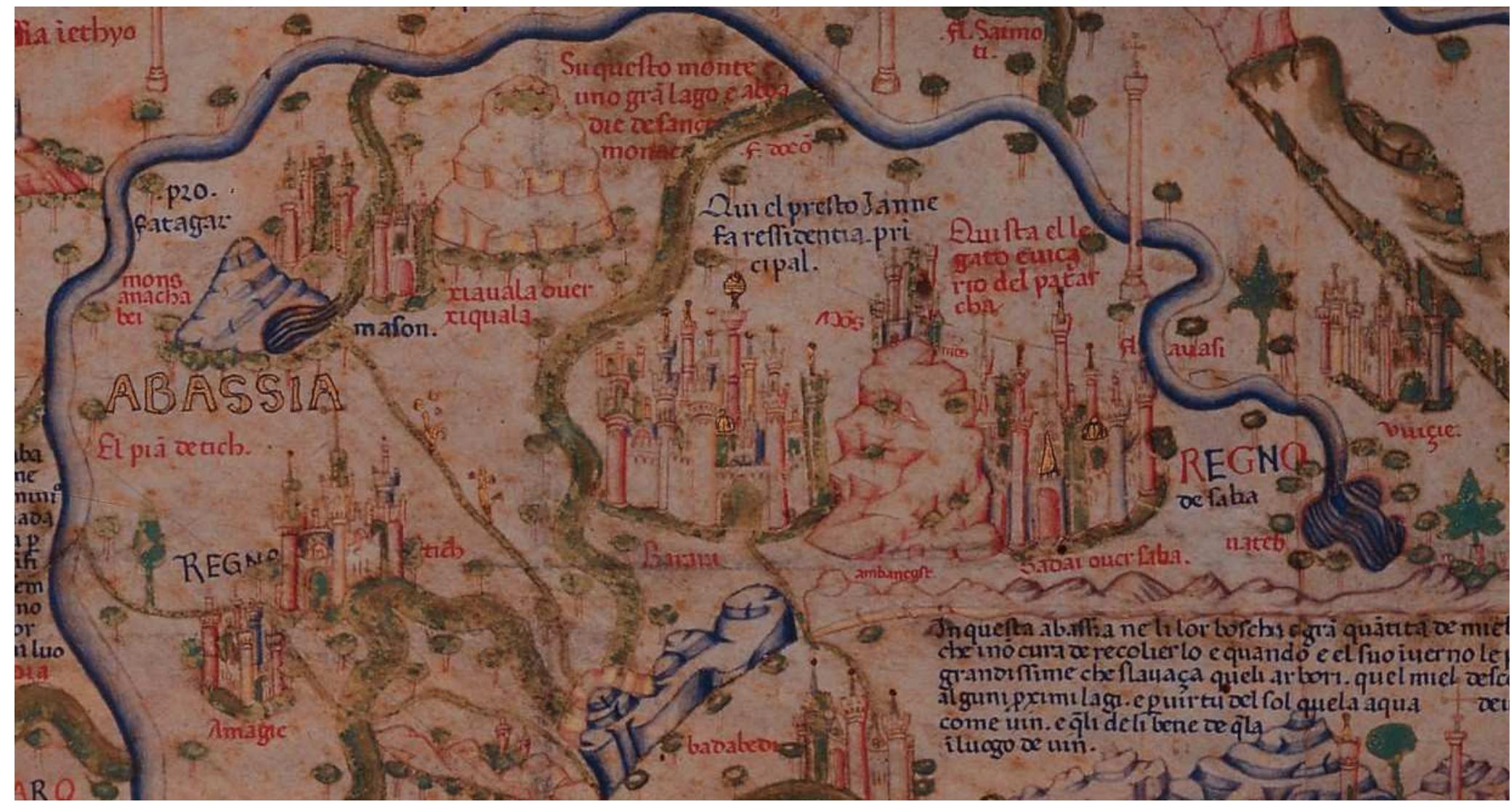 “abassia in etyopia”, fra mauro map: central shoa,