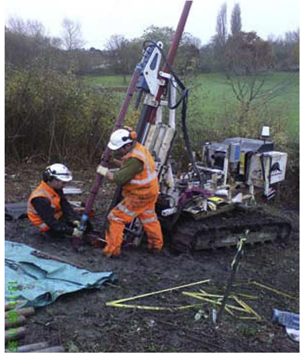 Ekg anode/cathode installations using a p45 drill rig.
