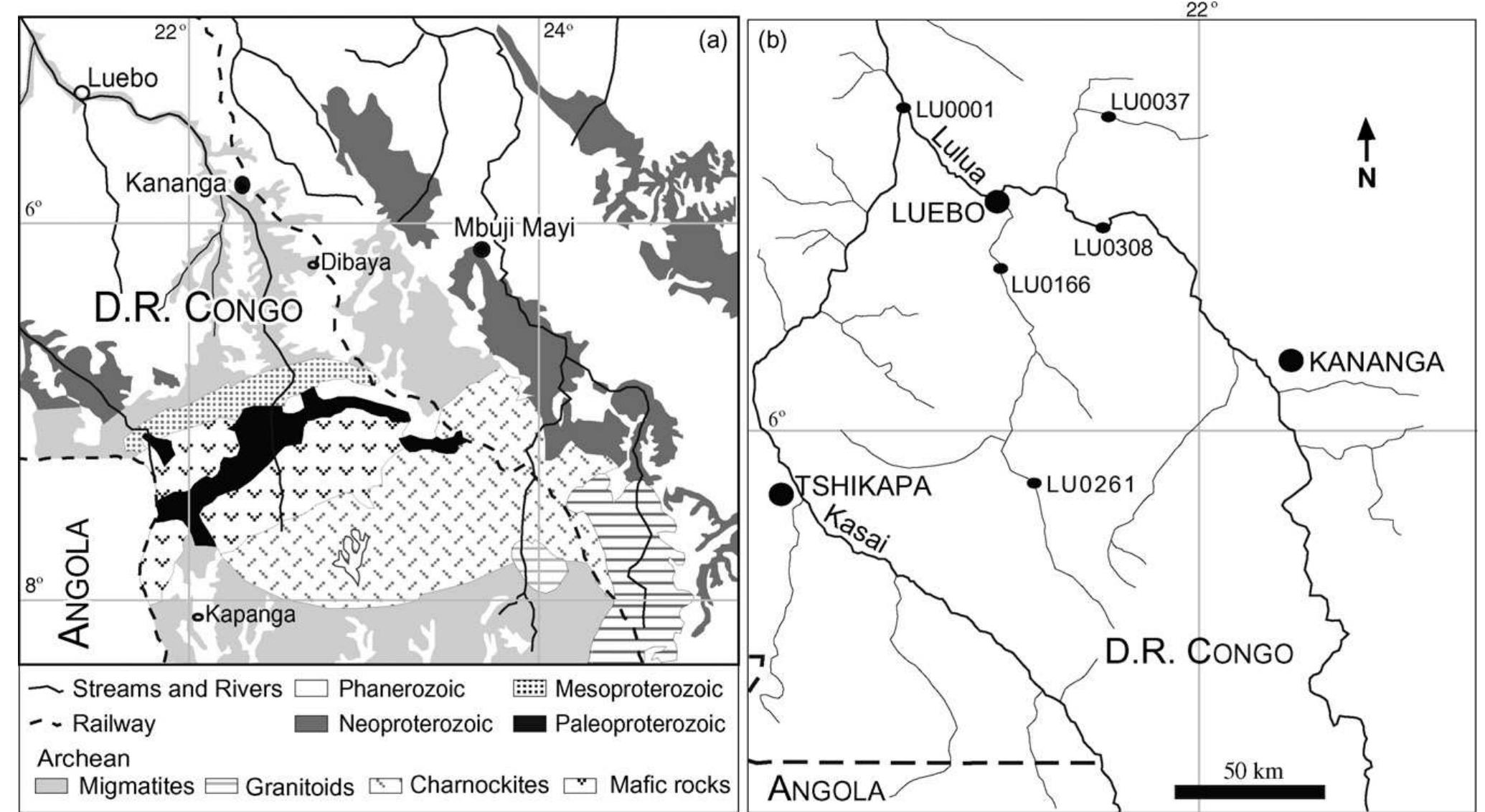 Figure 2 - from Crustal evolution in the central Congo-Kasai