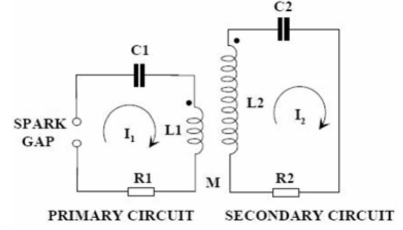 Inductively coupled primary and secondary circuits in a
