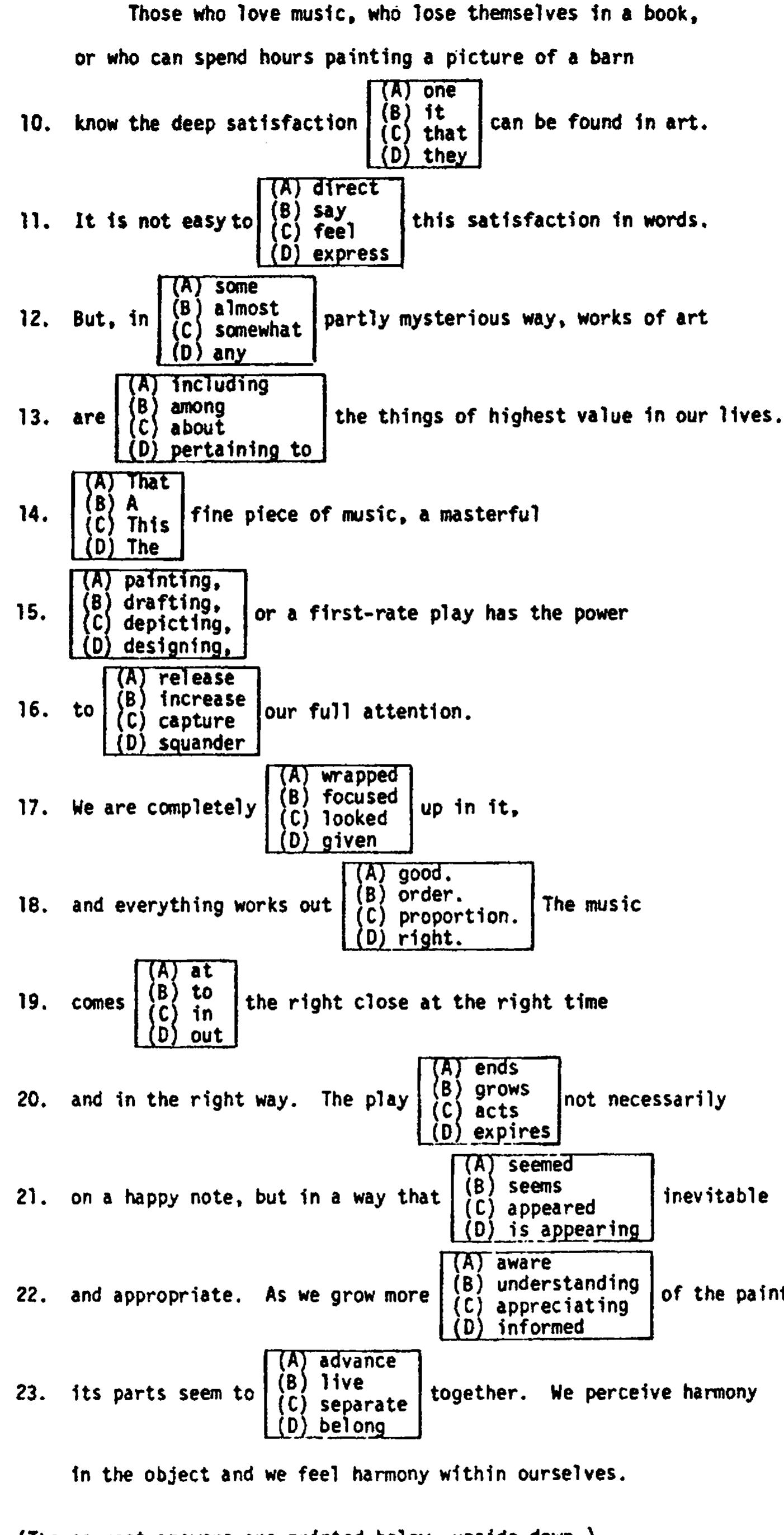 Figure 28 - Multiple-Choice Cloze Items and the Test of
