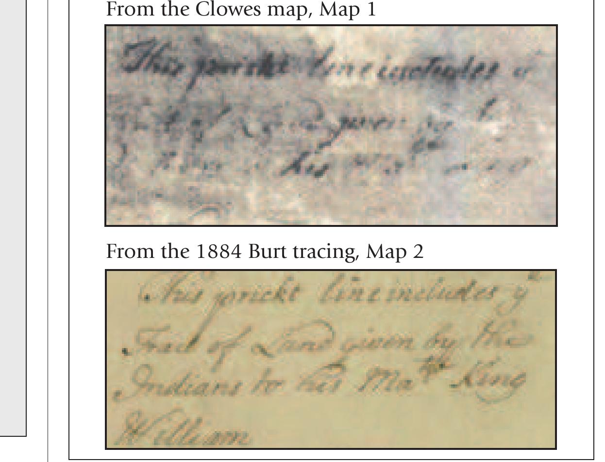 Segment 1: notations from map 1 and map 2 identifying the