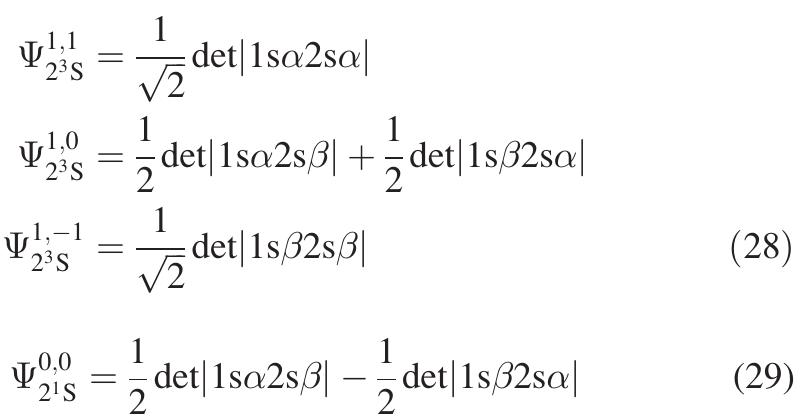 Where det labc---| is the determinant constructed from the