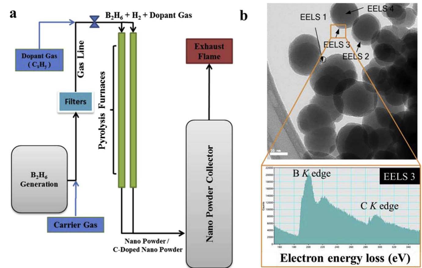 (a) schematic diagram of carbon encapsulation process; (b—f)