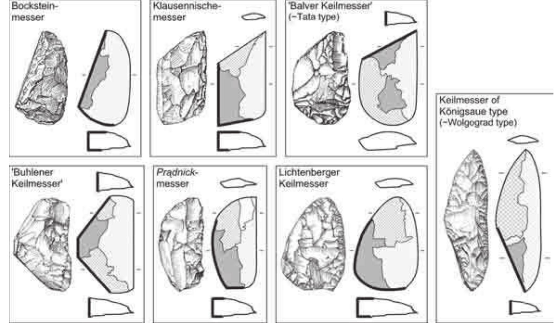 Partly schematic depiction of the spectrum of different