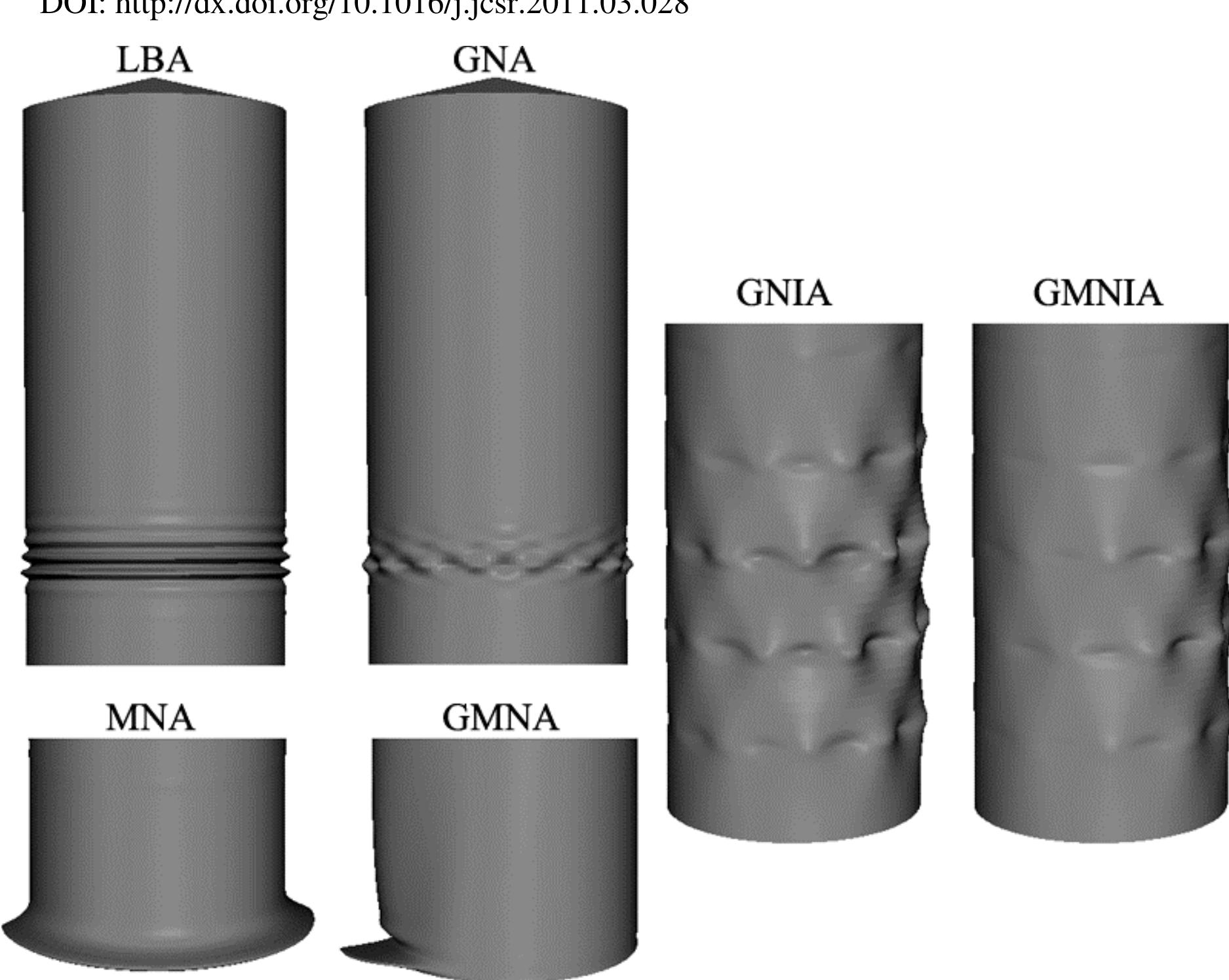 Figure 8 - Steel silos with different aspect ratios: I