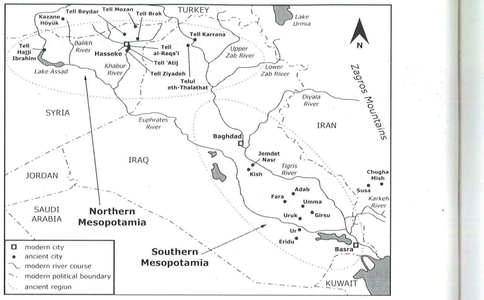 1 map of mesopotamia. base map provided by the oriental
