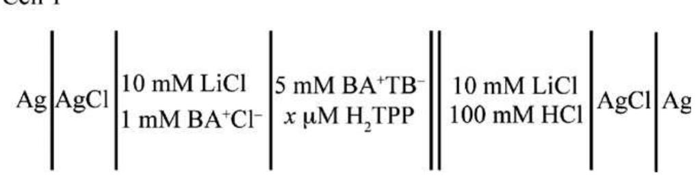 Composition of the electrochemical four electrode cell.