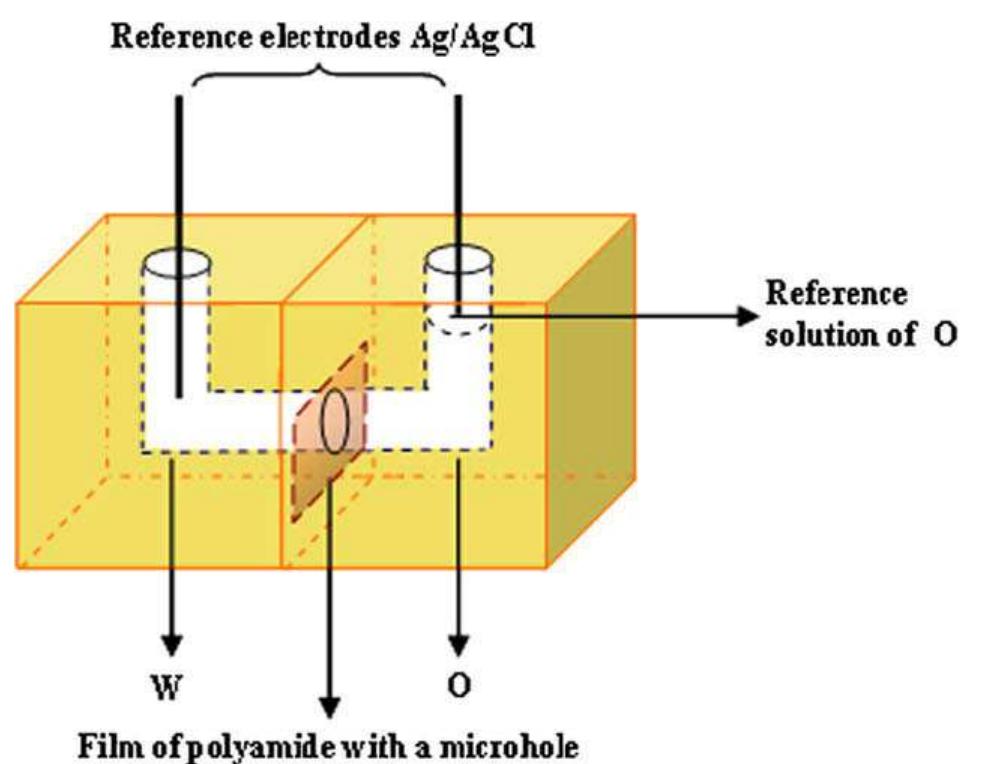 Schematic diagram of a typical two-electrode cell used in