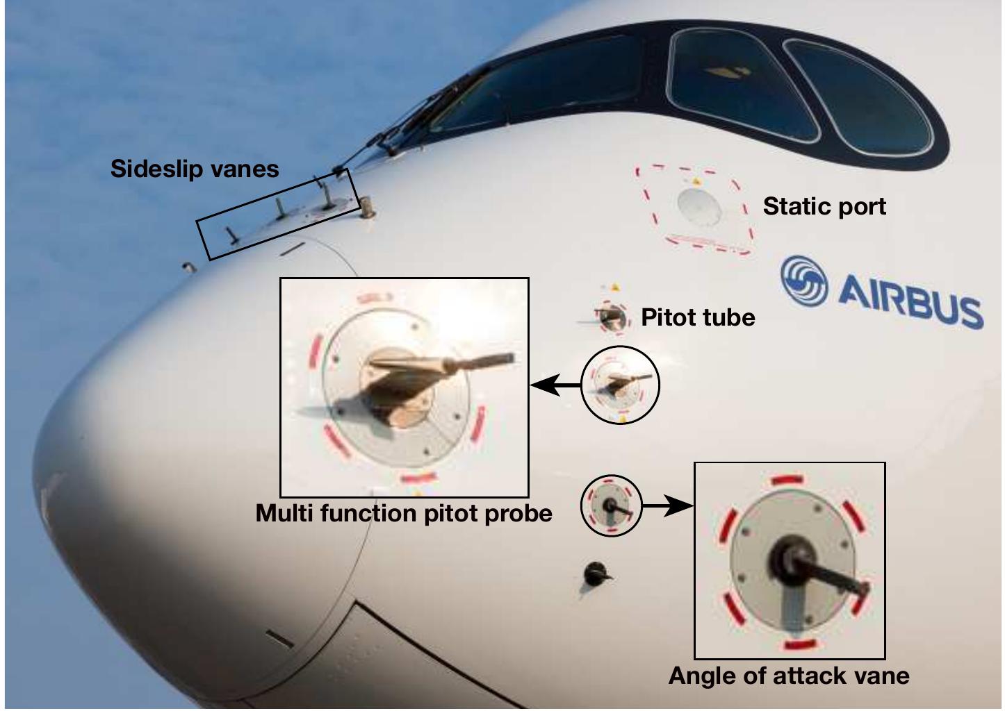 2: air data sensor arrangement on an airbus a350xwb. (photo