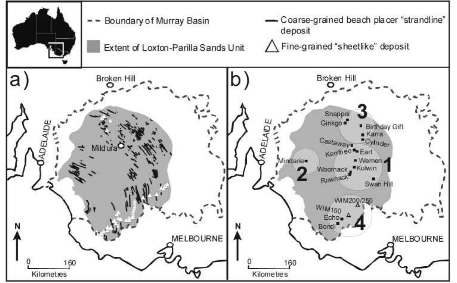 2 location map of murray basin mineral sand deposits within