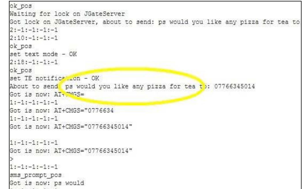 Shows a sample from the hermes log. this logs stores user