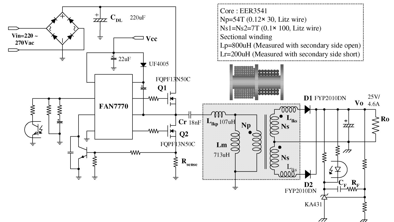 8 schematic of half-bridge llc resonant converter