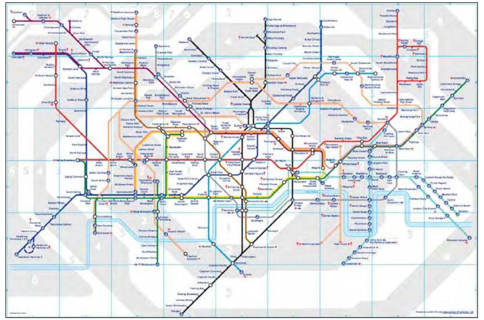 Diagram of the london underground tube network source: