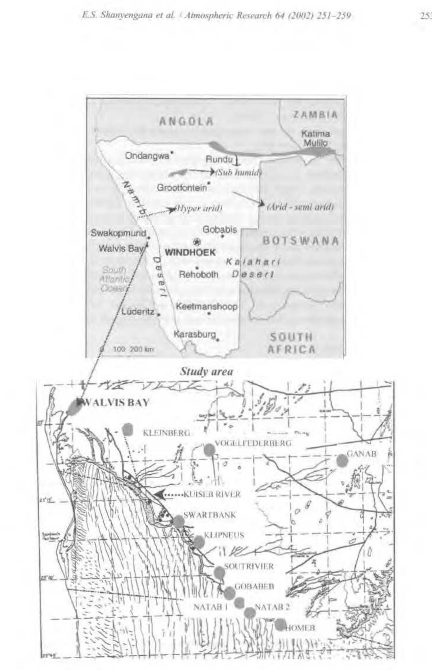 |. distribution of climatic zones in namibia and the