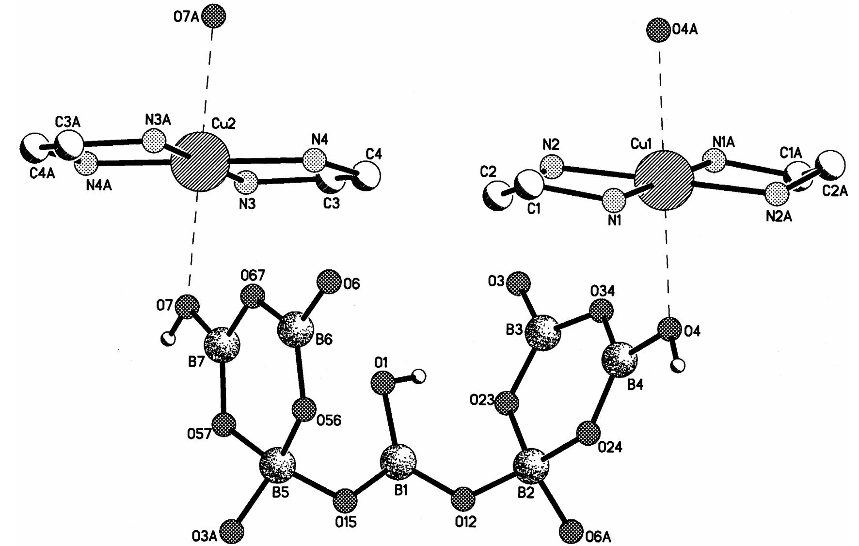 Crystal structure of 1 showing the atomic labelling scheme.