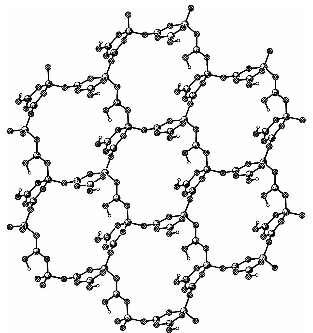 View along the c-axis of 1 showing the 2-d sheet structure