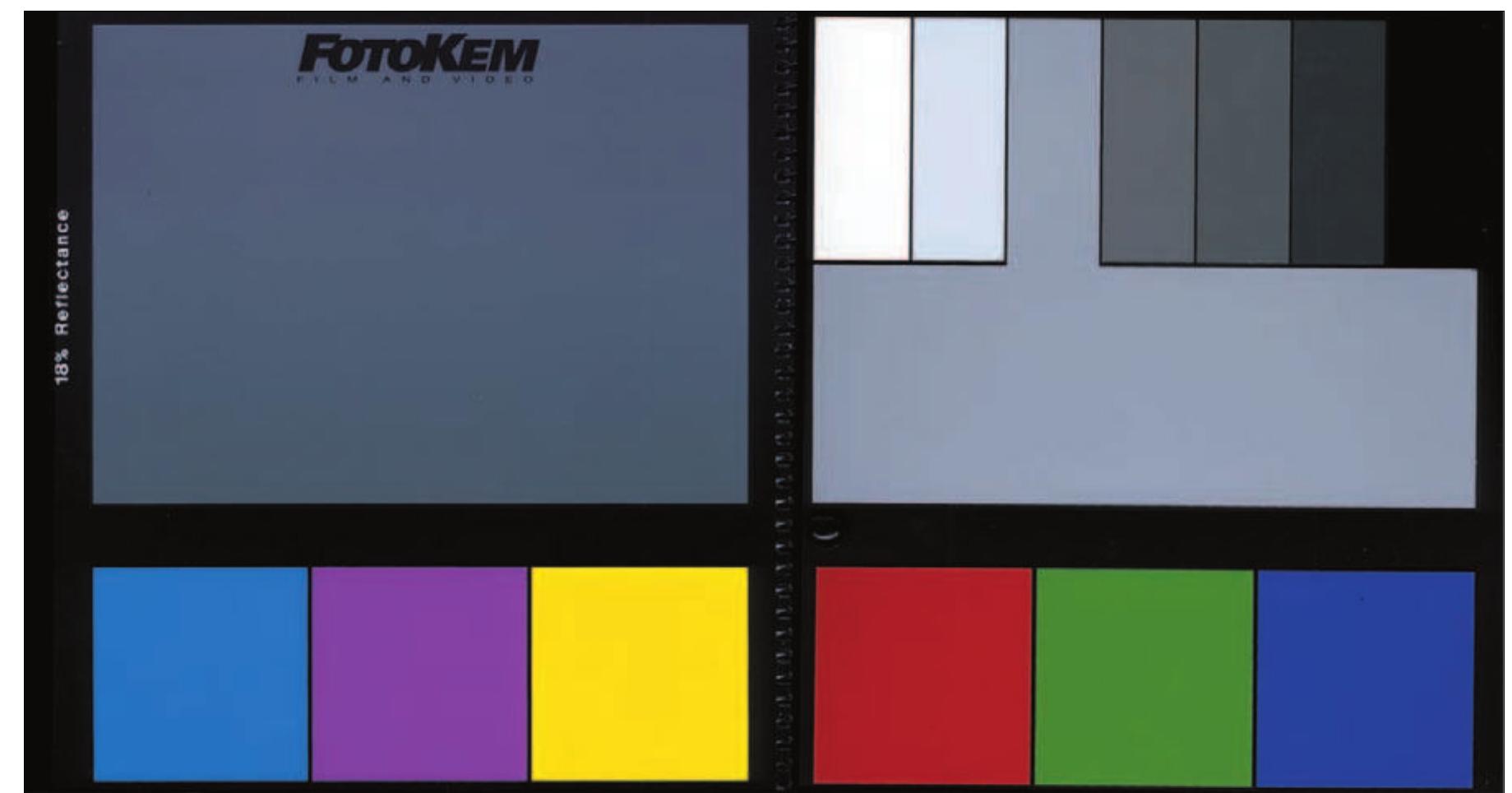 20. a grayscale and color chart and grayscale. (photo
