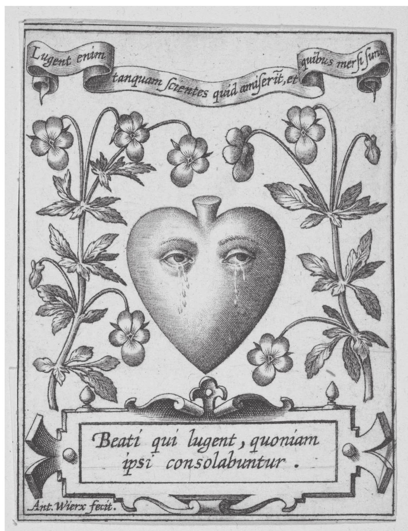 Antoon ii wierix, blessed are those who mourn, for they will