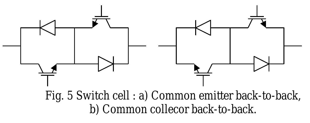 The common emitter bi-directional switch cell arrangement