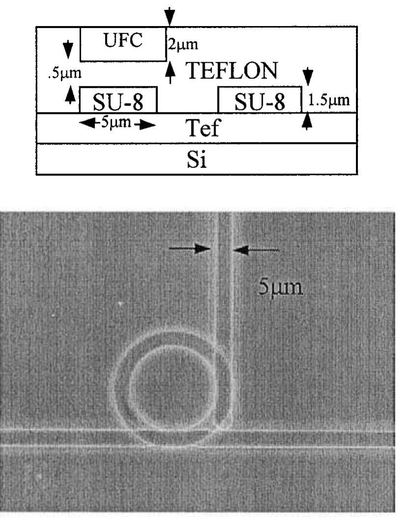 The cross-section schematic and the fabricated passive