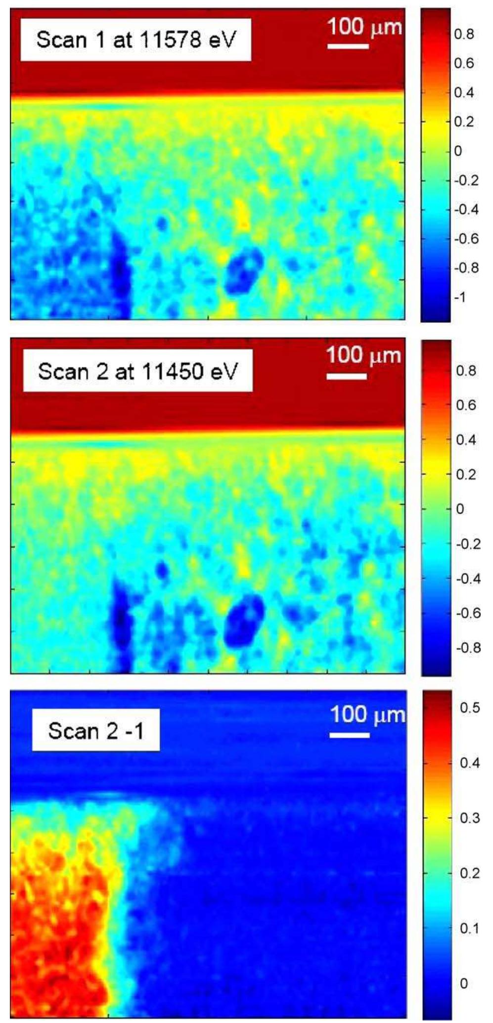 2d-maps of a catalytic reactor with catalyst bed (composed