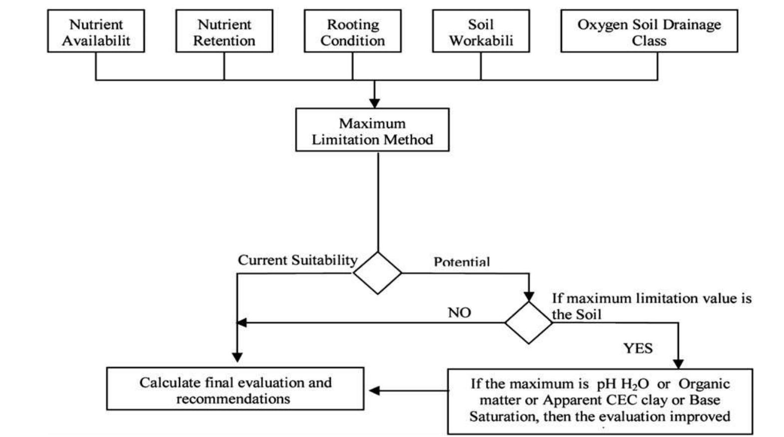 Flow chart of soil suitability calculation.