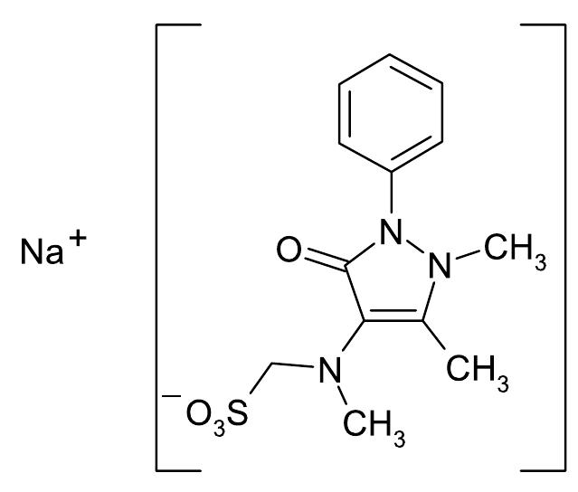 Chemical structure of metamizole sodium salt fig. 2.