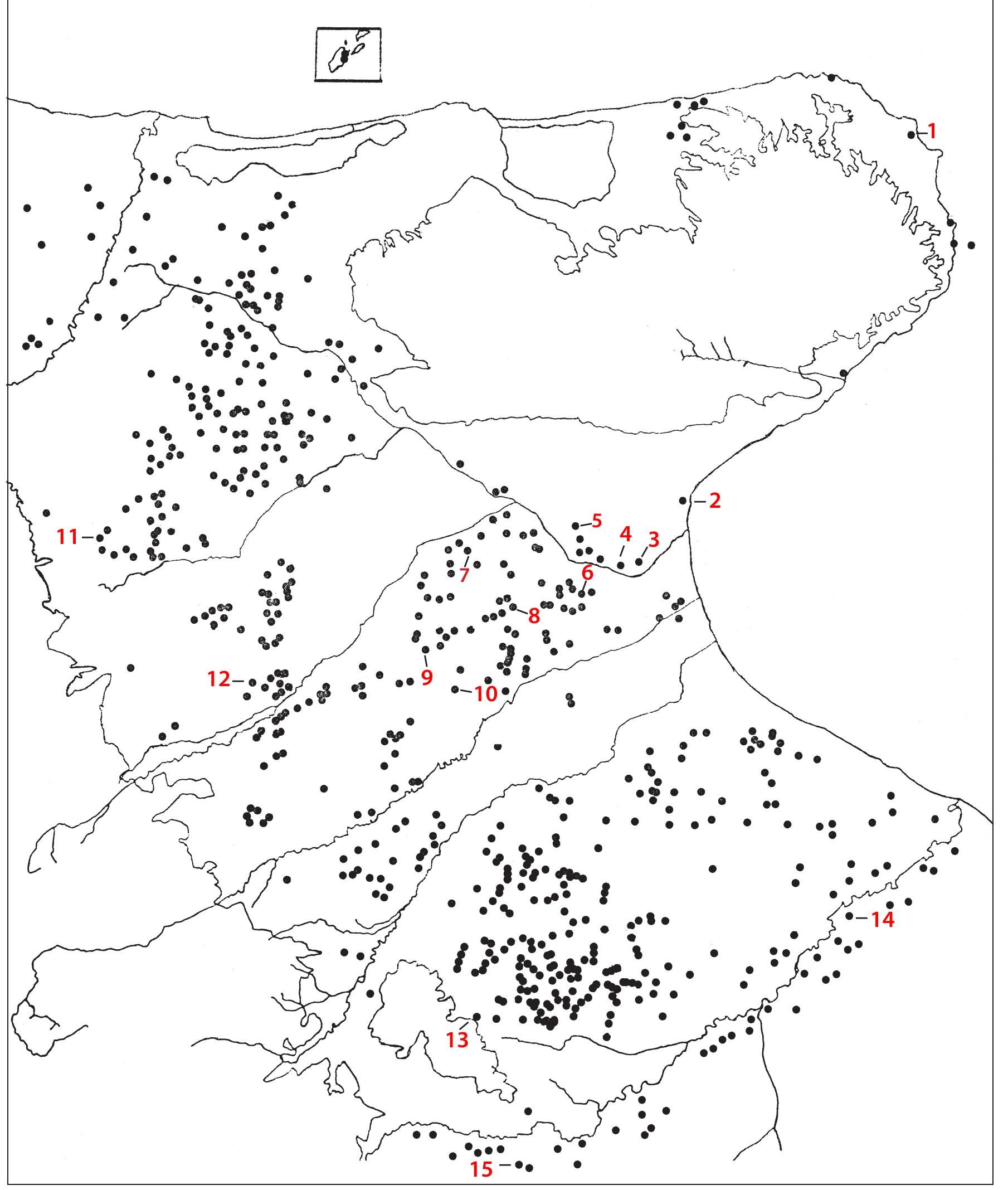Map of the gargano promontory, tavoliere plain and the
