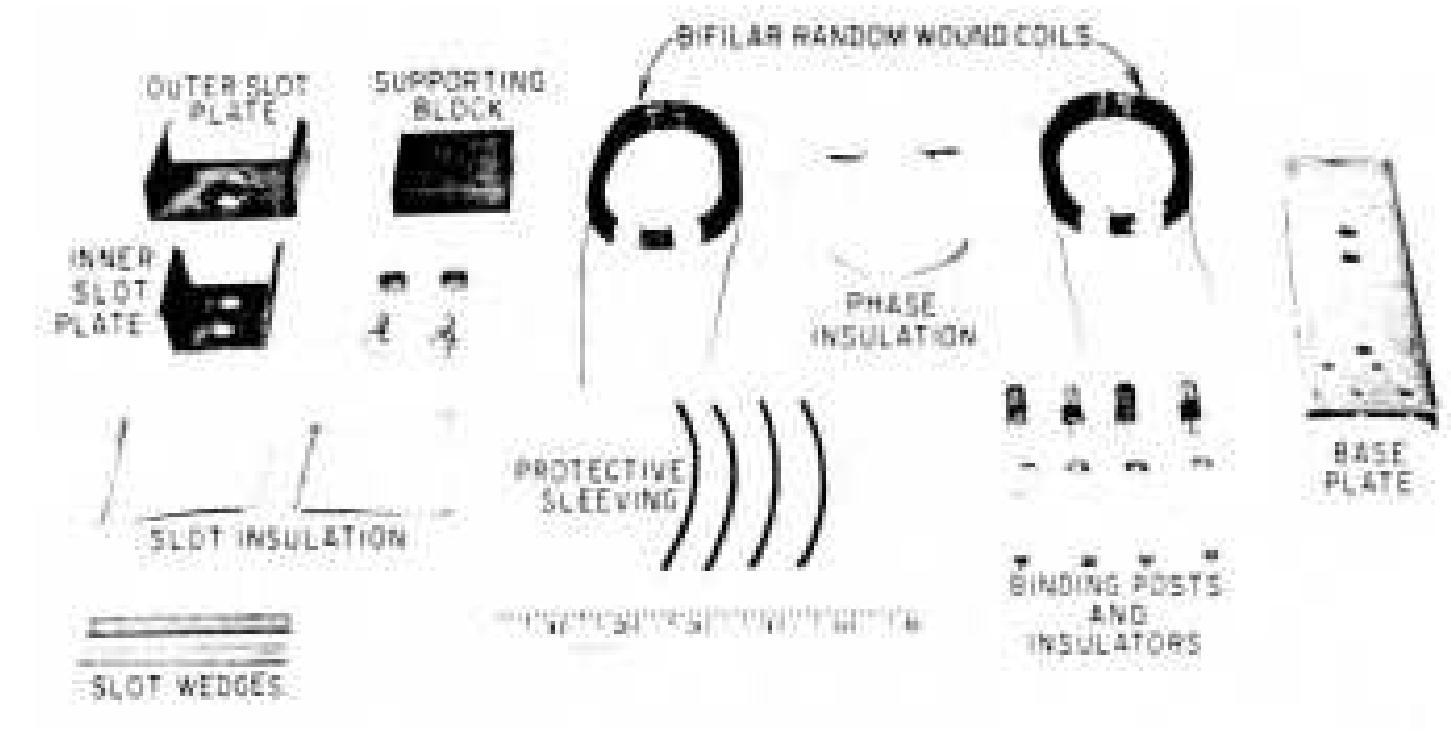 —components of motorette before final assembly fig 1 shows