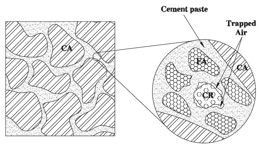 Microstructure of crumb rubber concrete.