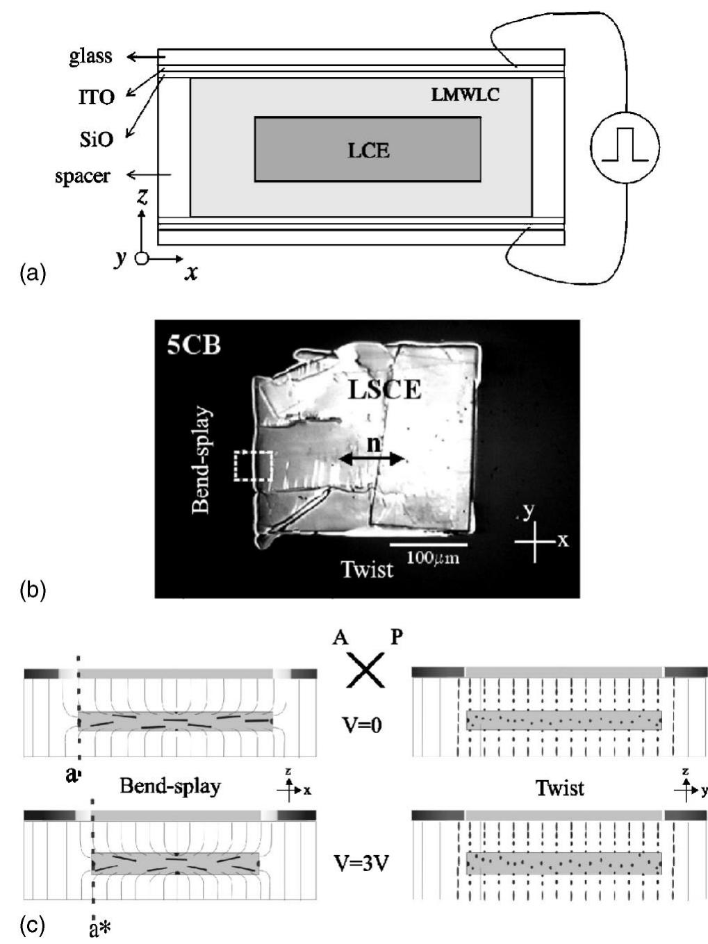 (a) experimental setup. an altemating electric field, e