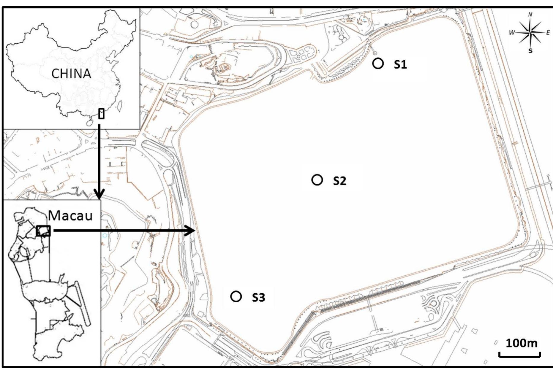 Layout of msr and location of water sampling points 72°c