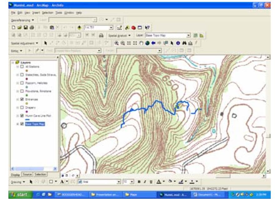Inventory line plot in arcgis. the field. this data were