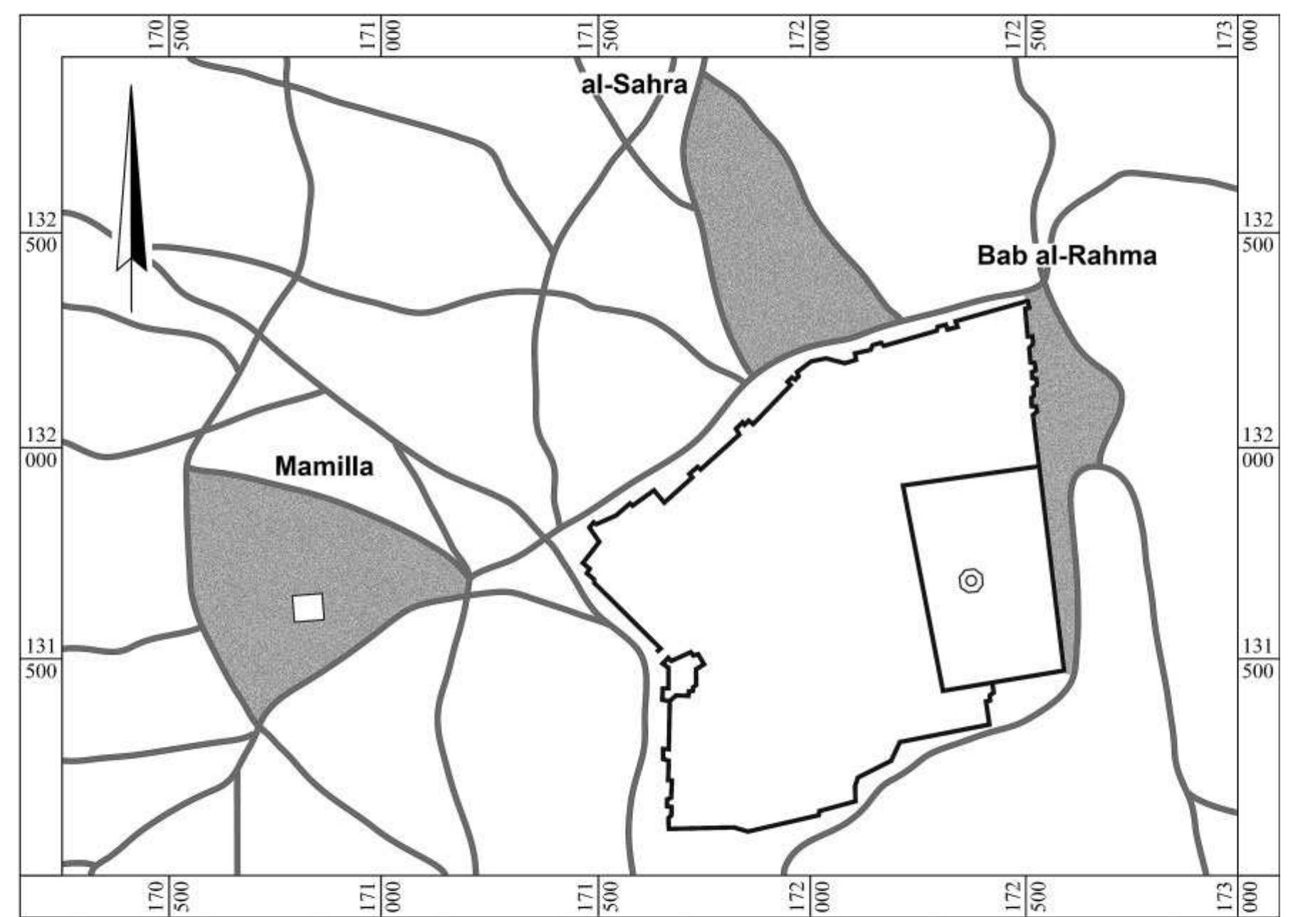 Location map showing the three major medieval muslim