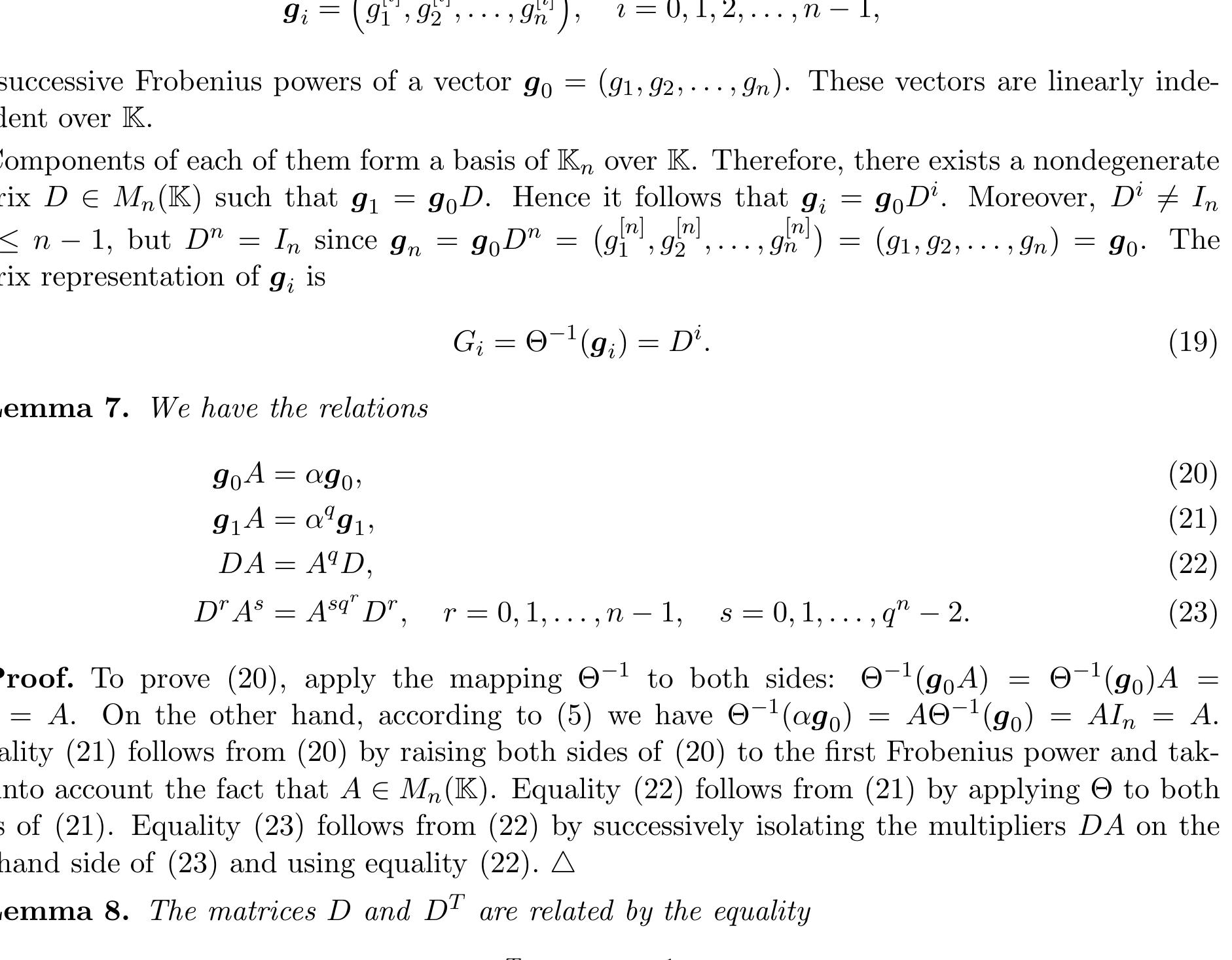 Onsider a k,,-linear [n, k,d =n —k +1] mrd code vy with the