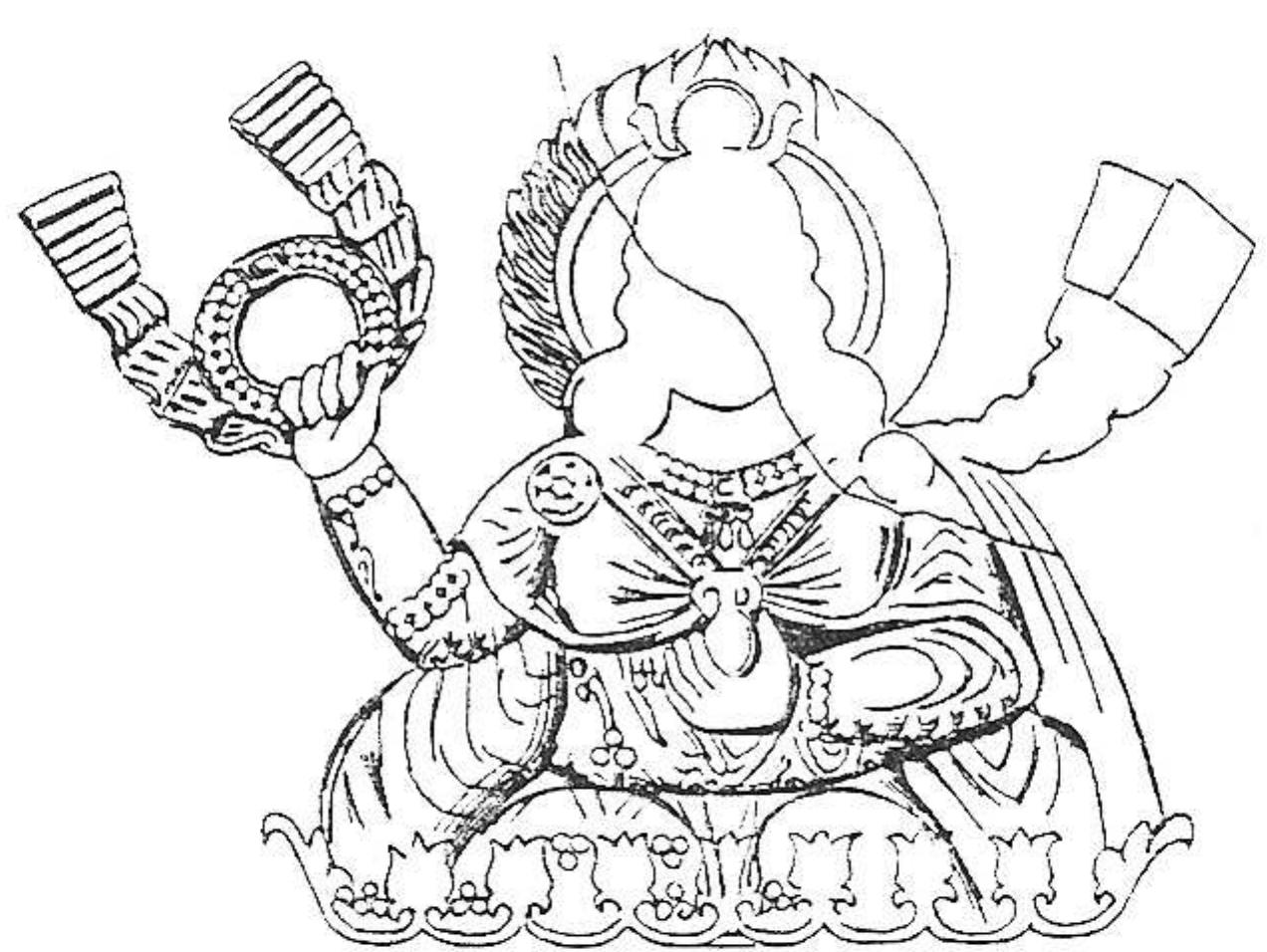 Sketch of the chehel sutun figural capital (after: e.