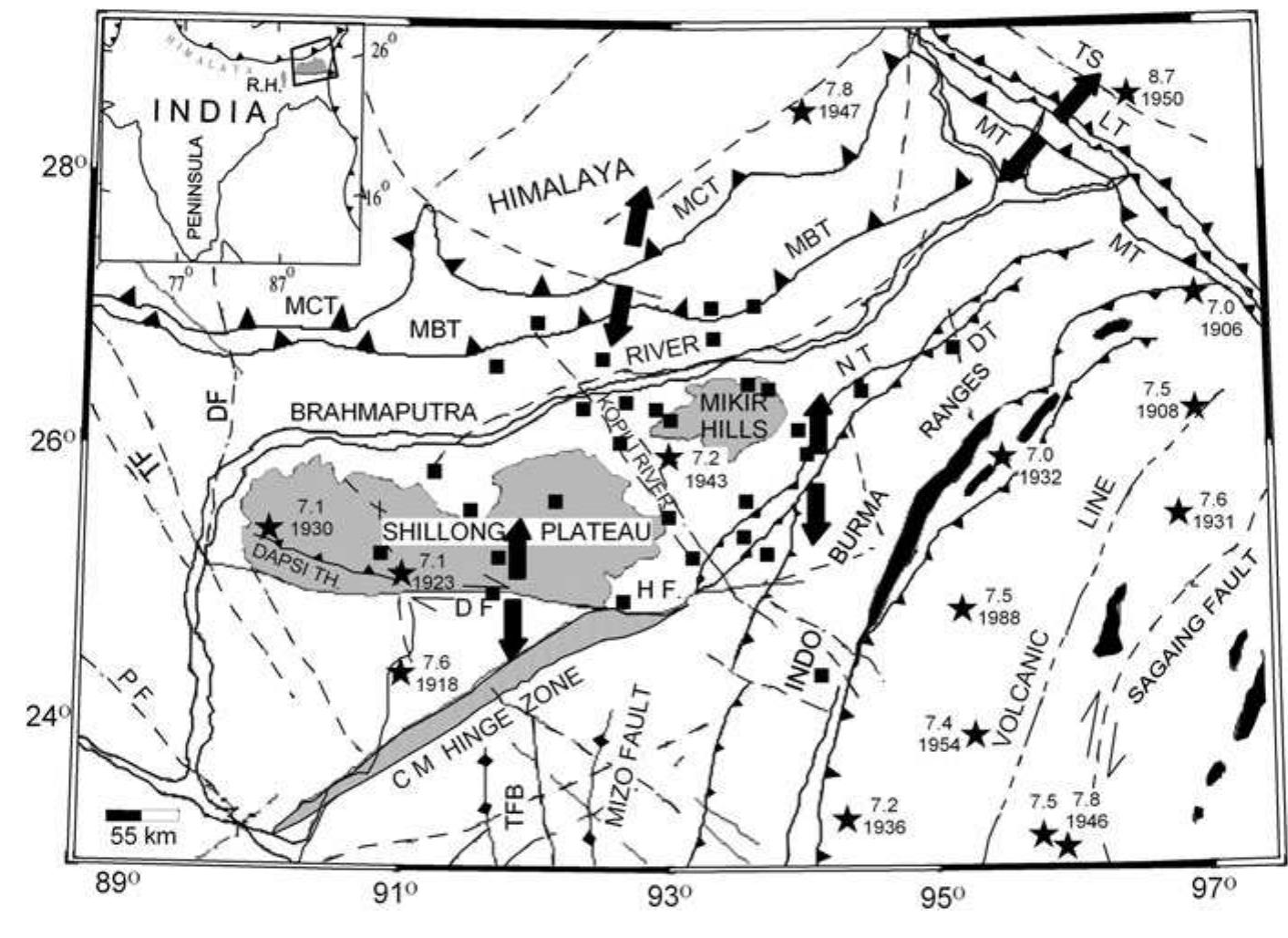 “soe map showing the tectonic setup of the northeast part of