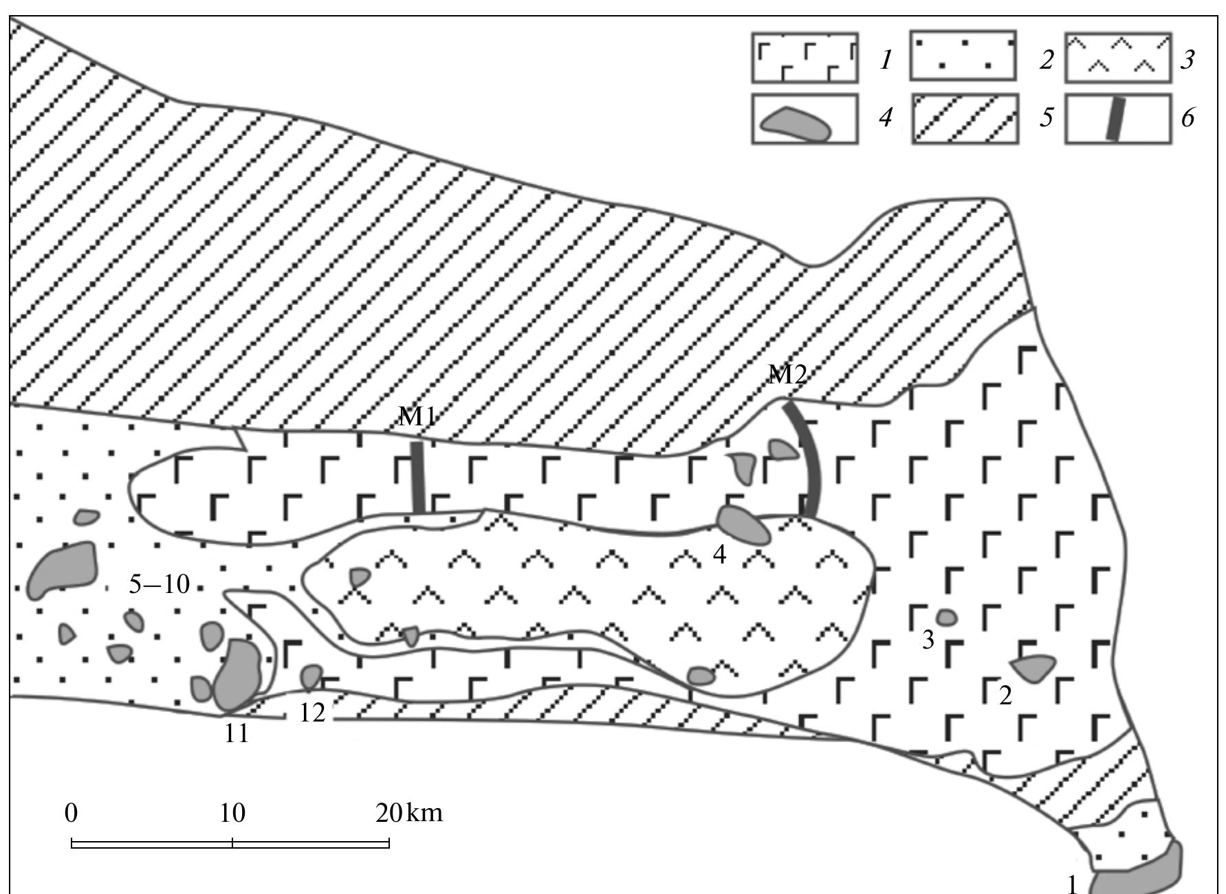 Schematic map of the structure of the volcanic arts-bogd