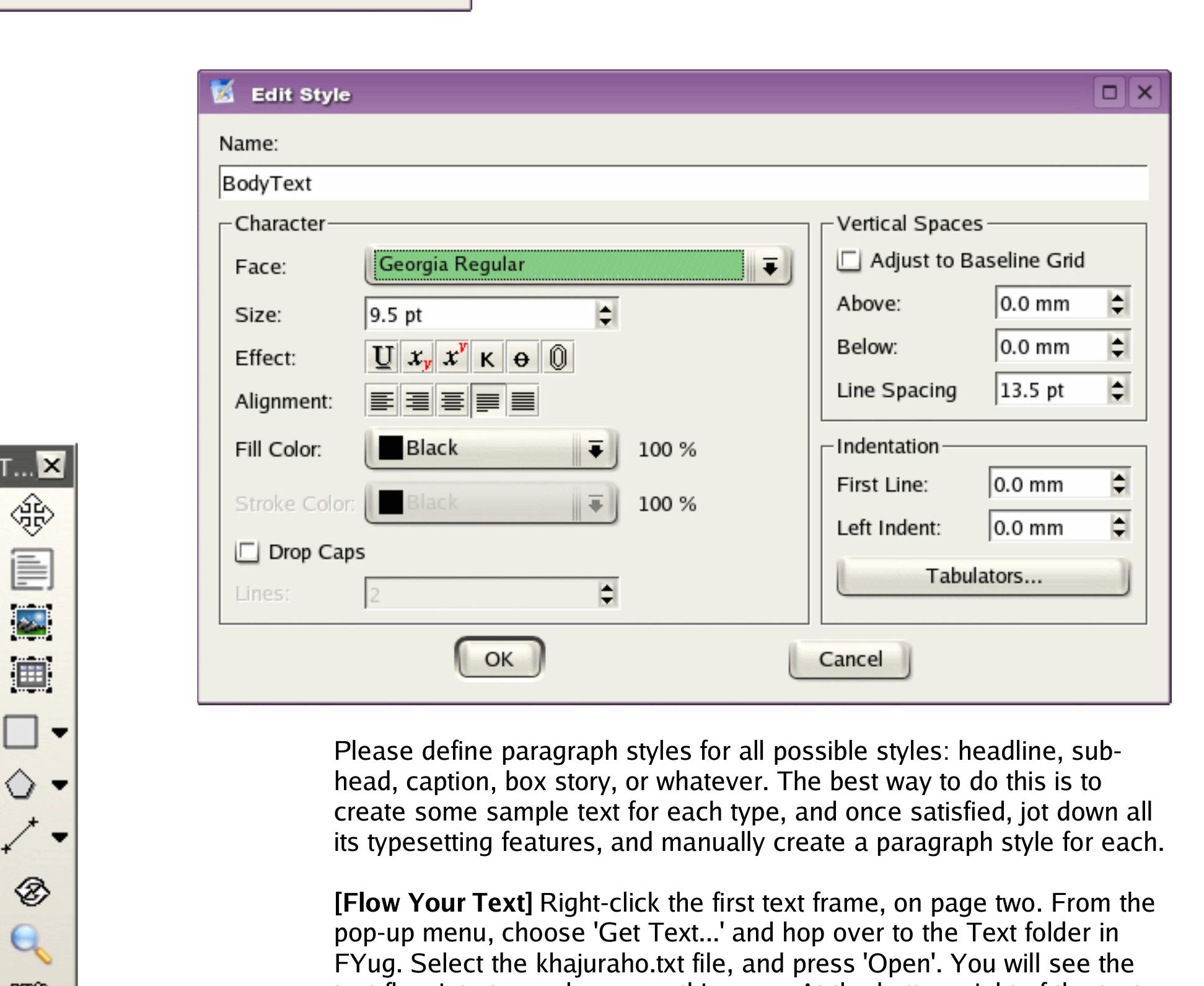 [define paragraph styles] here is a screenshot of all the