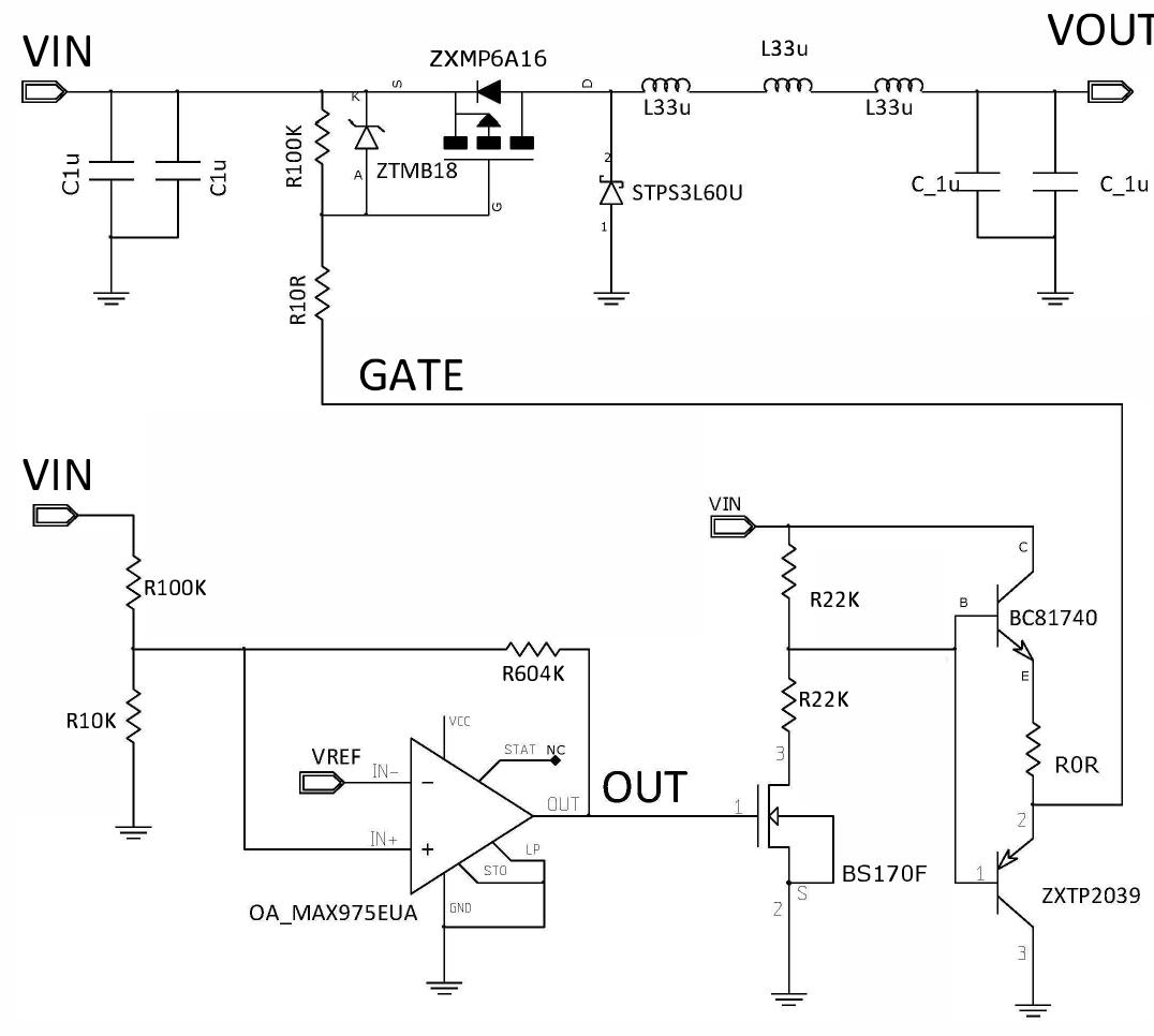 The schematic of buck converter is shown in the fig.6. the