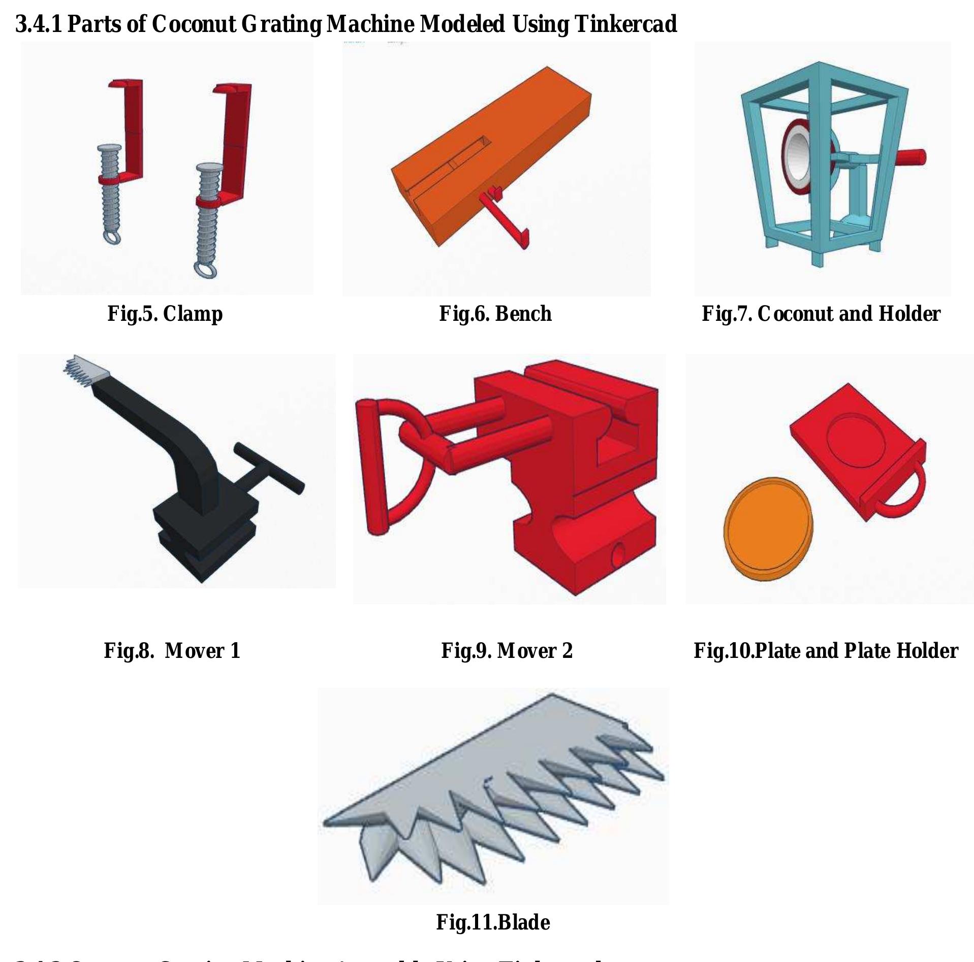 Figure 3 - Design of an Innovative Coconut Grating Machine