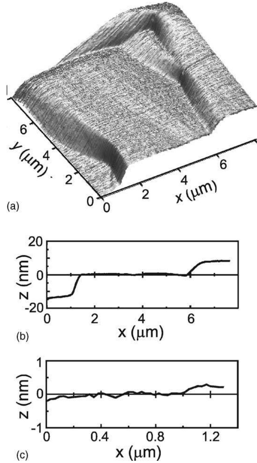 A typical afm image (in 3d mode) of an epitaxial gaas(1 0 0)