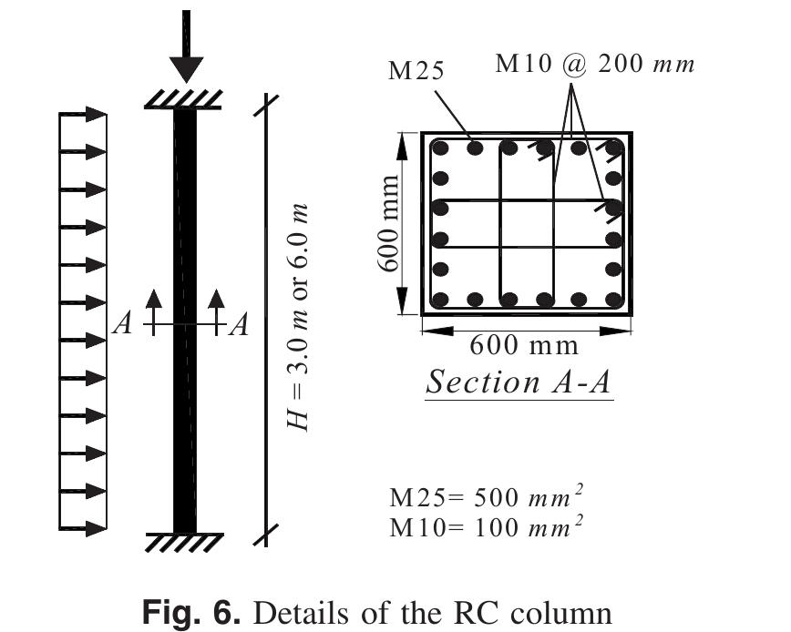 The column cross section. following this procedure,