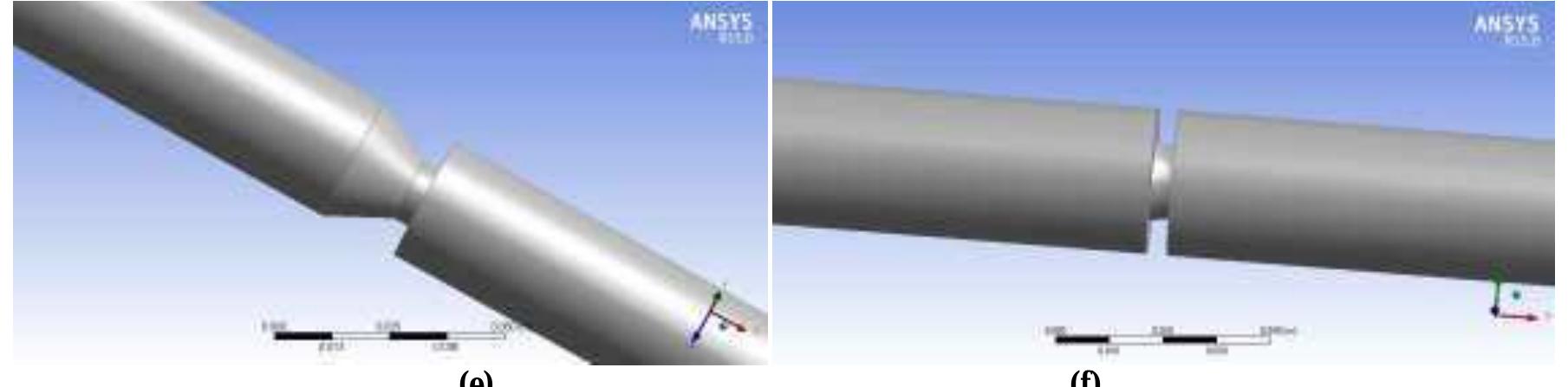 Ne nuf ig. 2: 3d model of flow domain: (a) square-edged (b)
