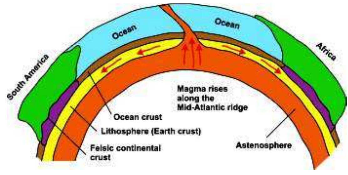 11. schematic cross section of the lithosphere and